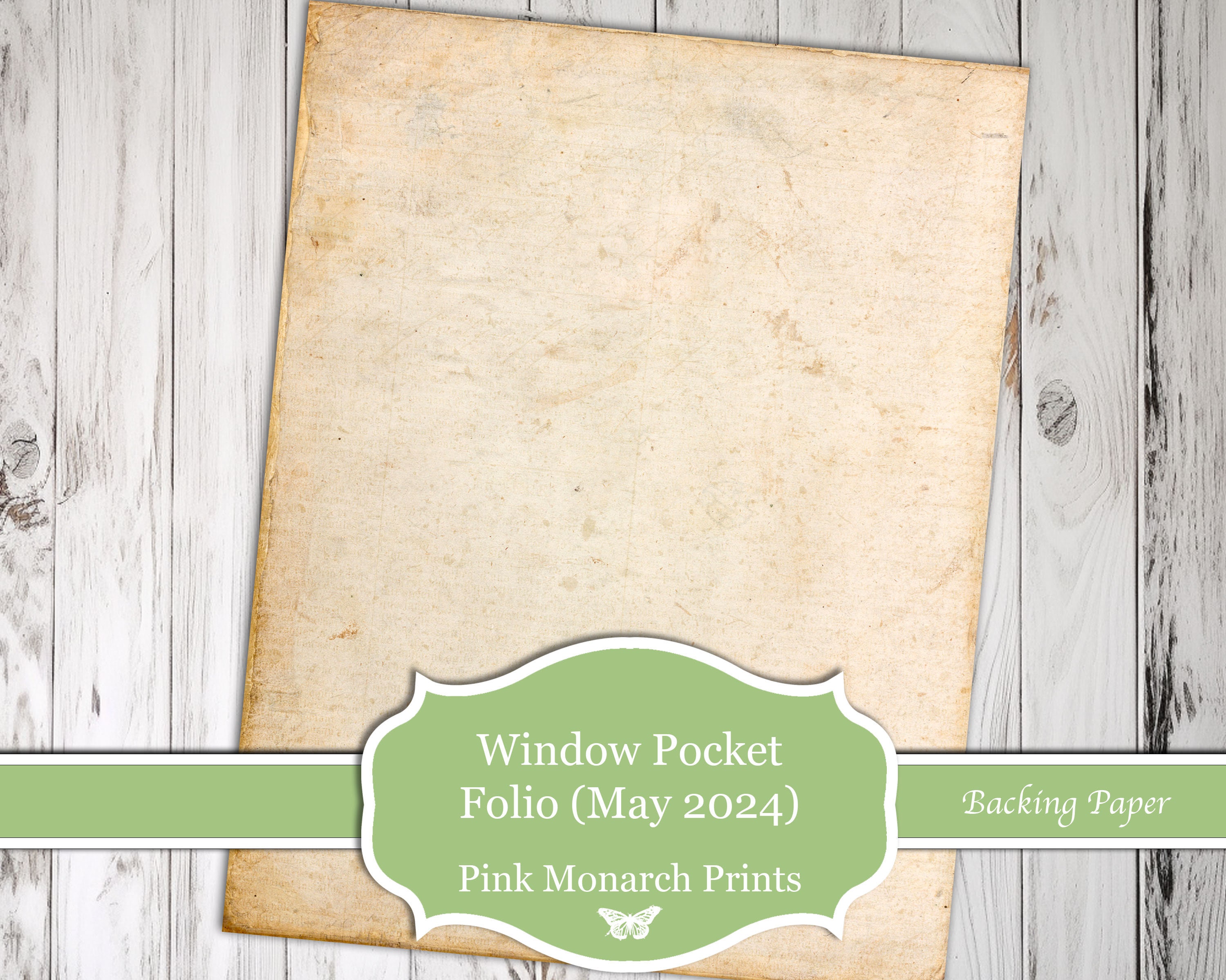 Window Pocket Folio, May 2024, Digital Product, Junk Journal Folio ...