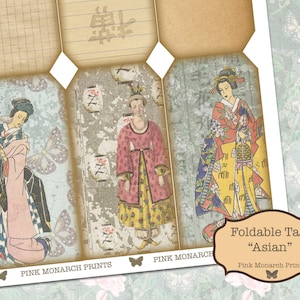 Asian Digital Paper Pack, Asian Journal Pack, Japanese Junk Journal Kit ...