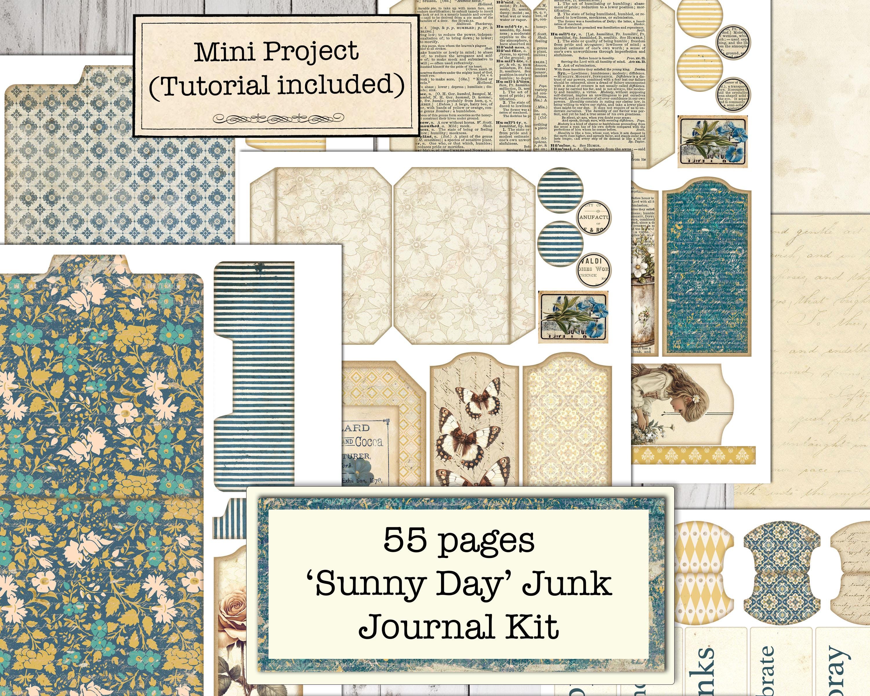 Sunny Day Junk Journal Kit: 55 Pages, Large Printable Collection for ...