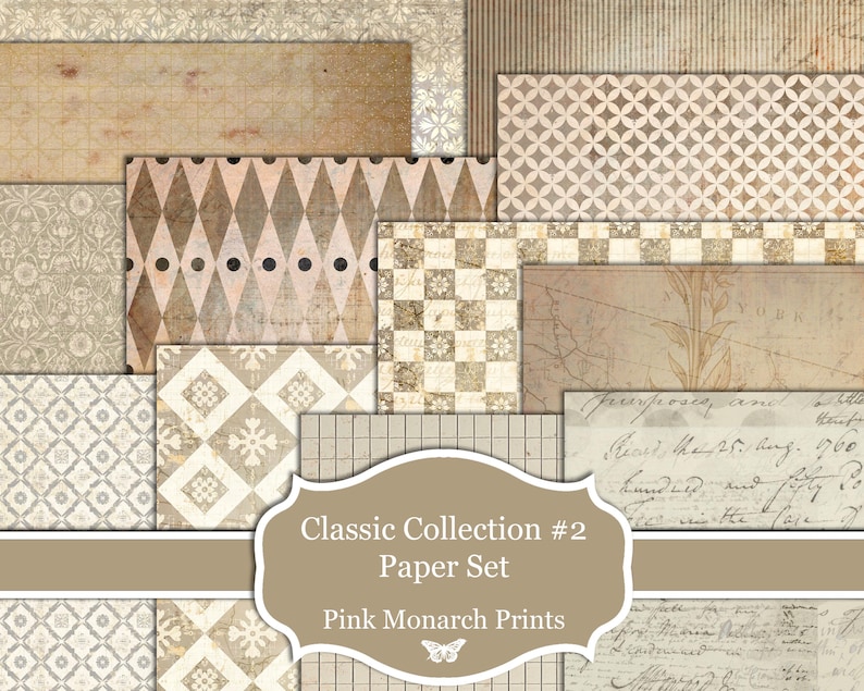 Classics Collection #2, Digital, Junk Journal Kit, Junk Journal, Junk ...