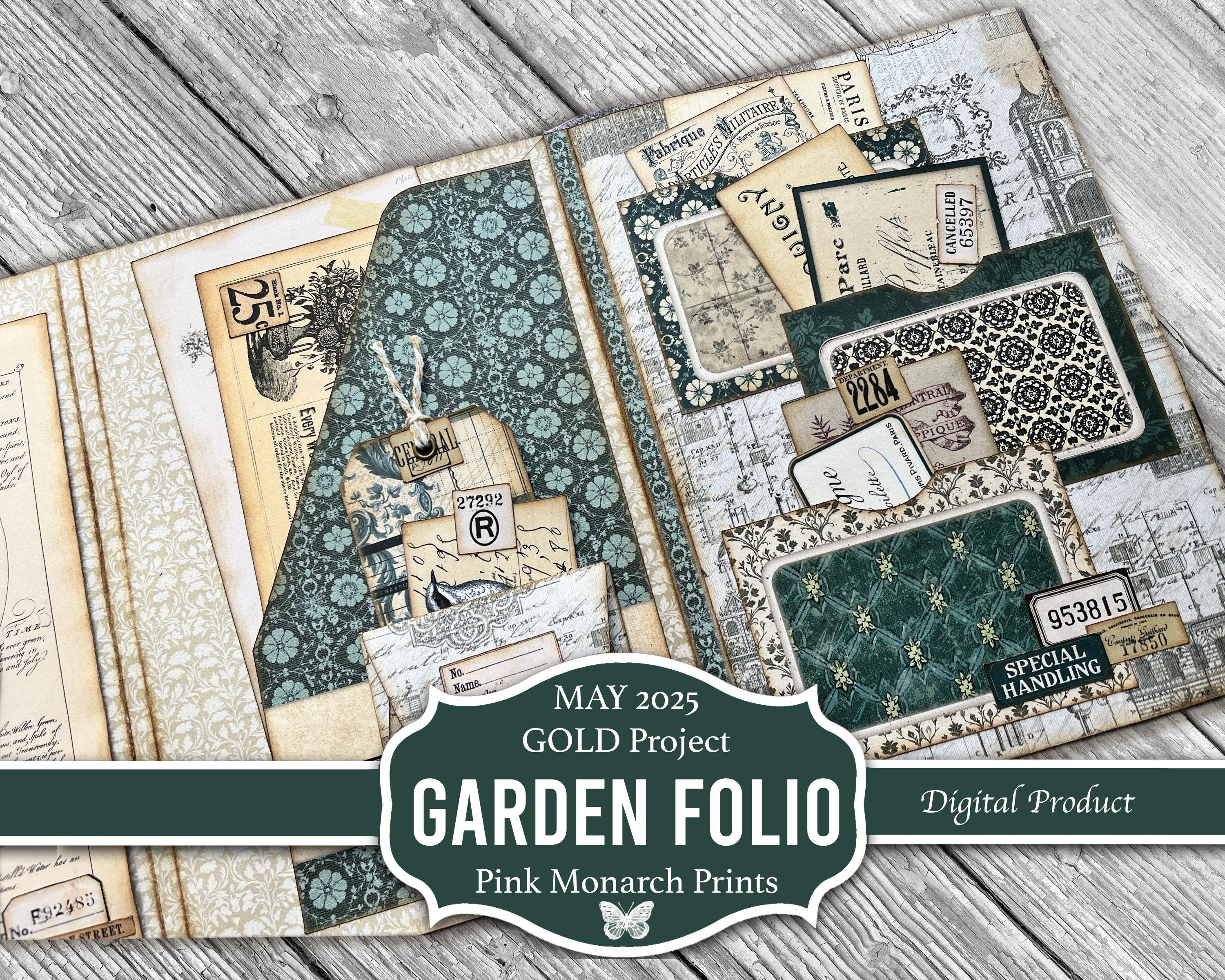 Garden Folio: May 2025 Gold Project, Printable Junk Journal Folio Kit ...
