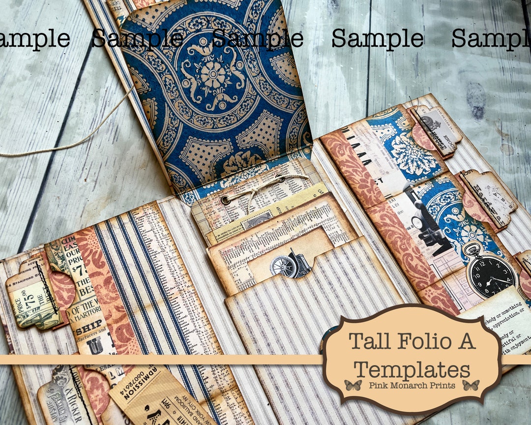 Tall Folio A Template, Junk Journal Kit, Digital Junk Journal, Junk ...