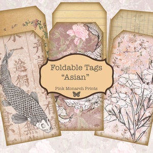 Asian Digital Paper Pack, Asian Journal Pack, Japanese Junk Journal Kit ...