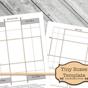 Tiny Boxes Template: Printable Junk Journal Ephemera (digital Download ...