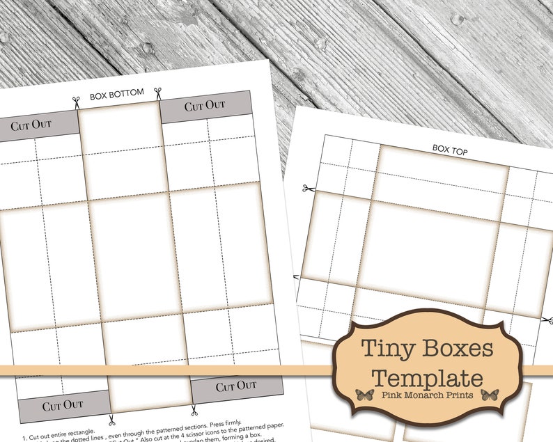 Tiny Boxes Template: Printable Junk Journal Ephemera (digital Download ...