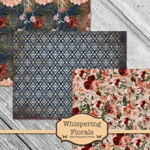 Whispering Florals, Junk Journal Kit, Digital Junk Journal, Junk ...