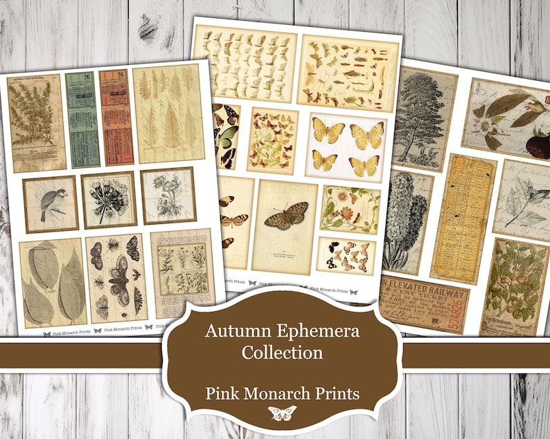 Autumn Ephemera Collection: Vintage-inspired Junk Journal Printables ...