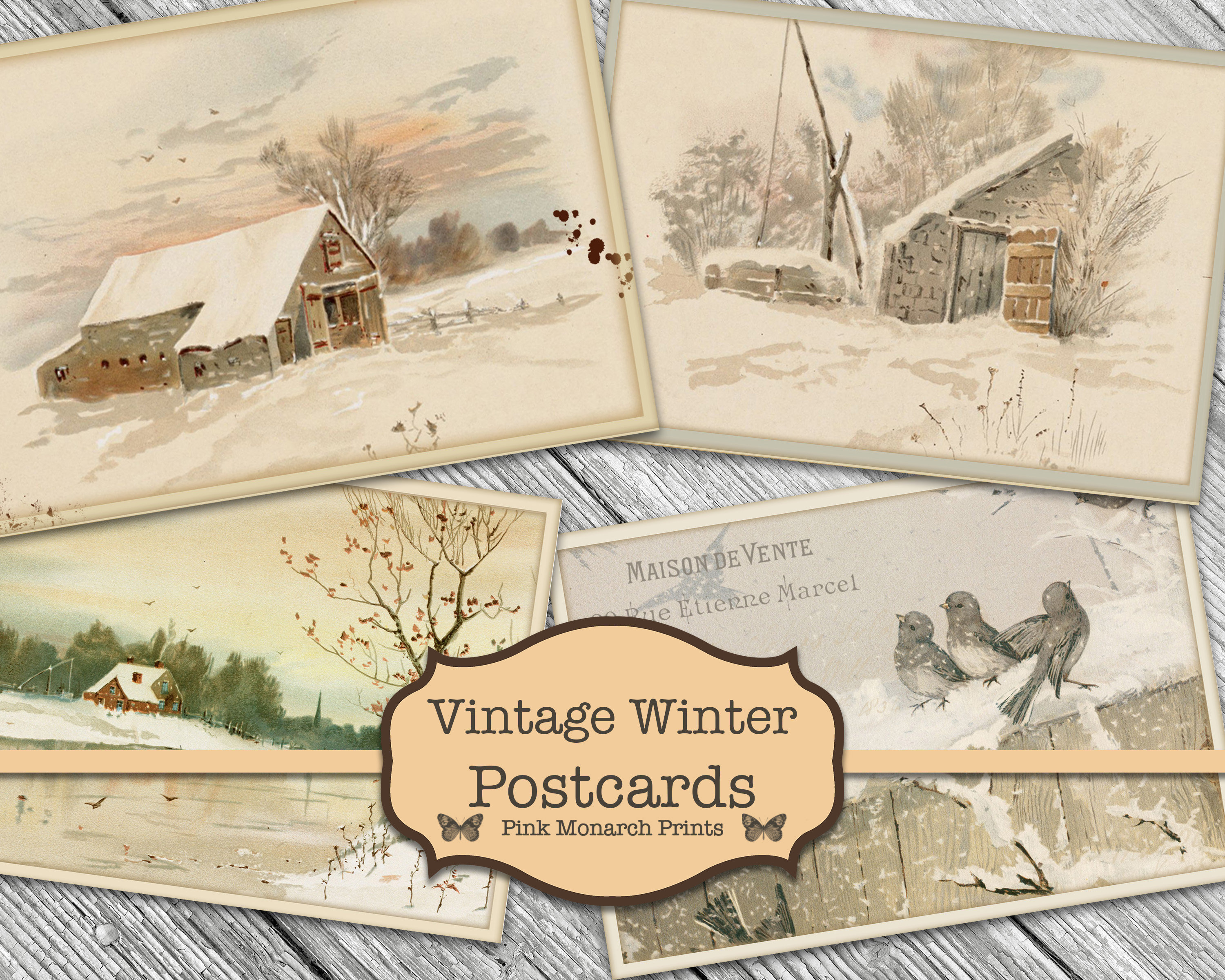 Vintage Winter Postcards