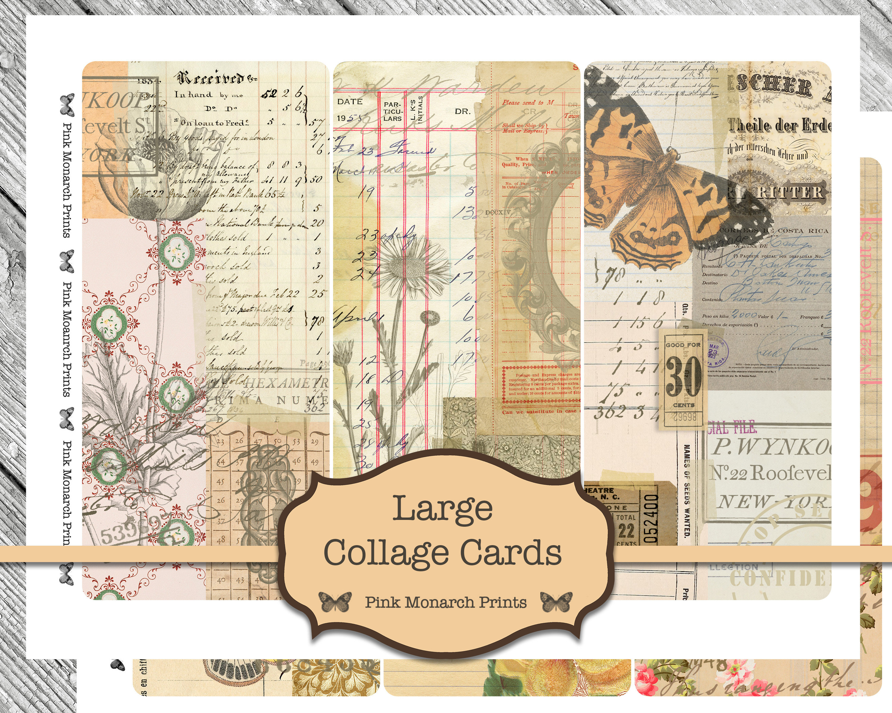 Junk Journaling Kit, Digital Collage Sheets, Collage Papers, Junk ...