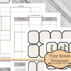 Tiny Boxes Template: Printable Junk Journal Ephemera (digital Download) - Etsy