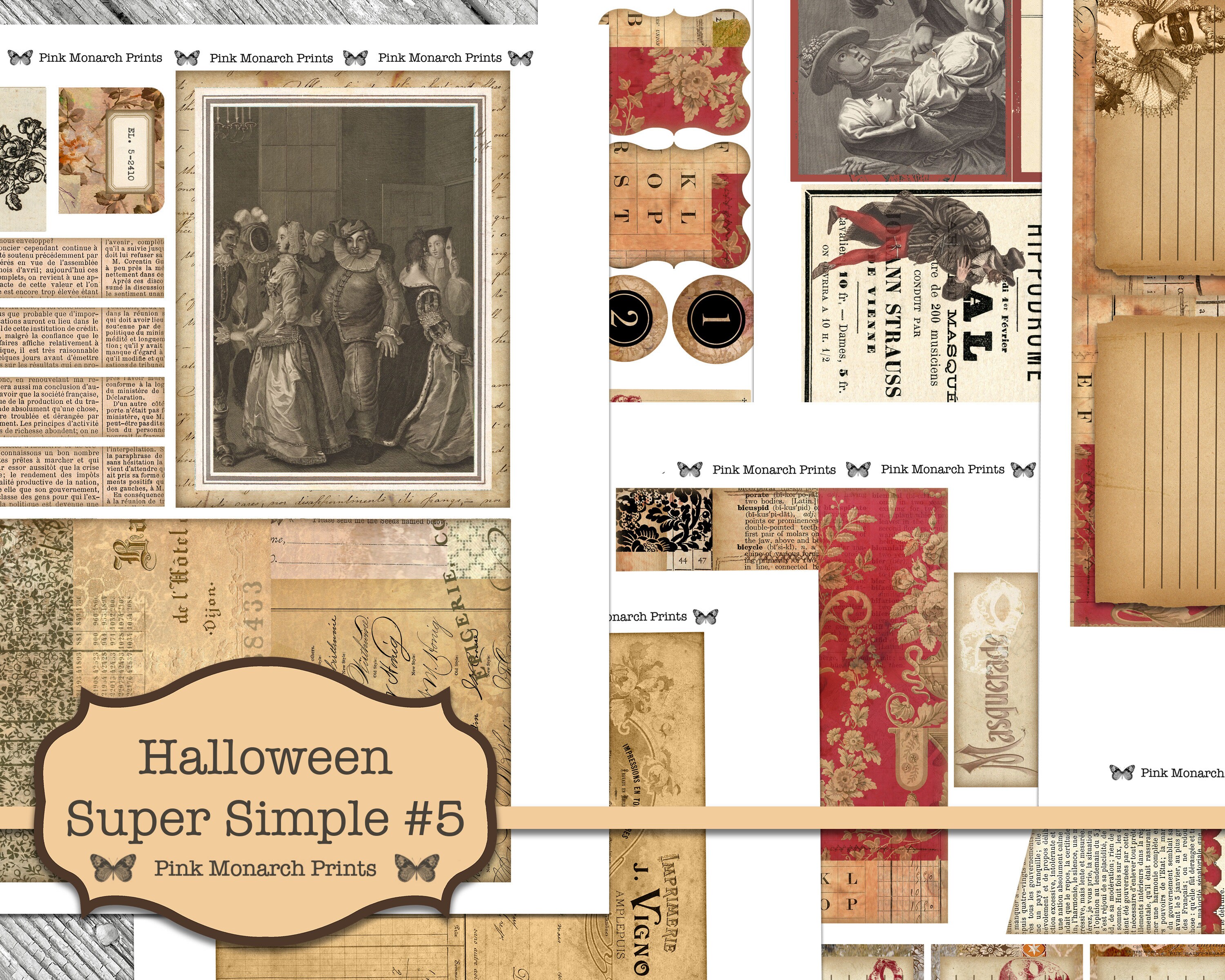 Halloween Super Simples 5 Junk Journal Kit Junk Journal - Etsy
