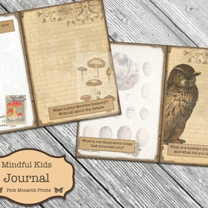 Mindfulness Journal for Kids, Junk Journal Kit , Homeschooling Journal ...