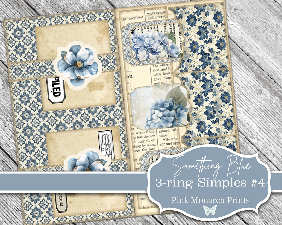 Something Blue Junk Journal Kit #4: Scrapbooking Folio (digital ...