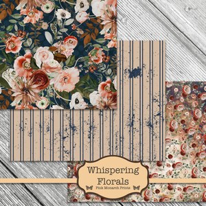 Whispering Florals, Junk Journal Kit, Digital Junk Journal, Junk ...