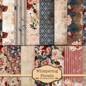 Whispering Florals, Junk Journal Kit, Digital Junk Journal, Junk ...