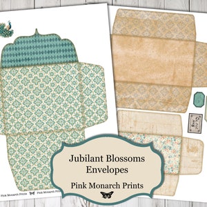 Jubilant Blossoms, Envelope Varieties, Shabby Chic, Junk Journal Kit ...