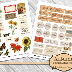 Junk Journal Kit, Fall Ephemera, Junk Journal Fall, Junk Journal ...