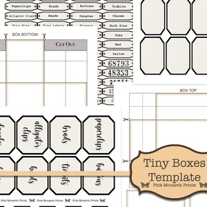 Tiny Boxes Template: Printable Junk Journal Ephemera (digital Download ...