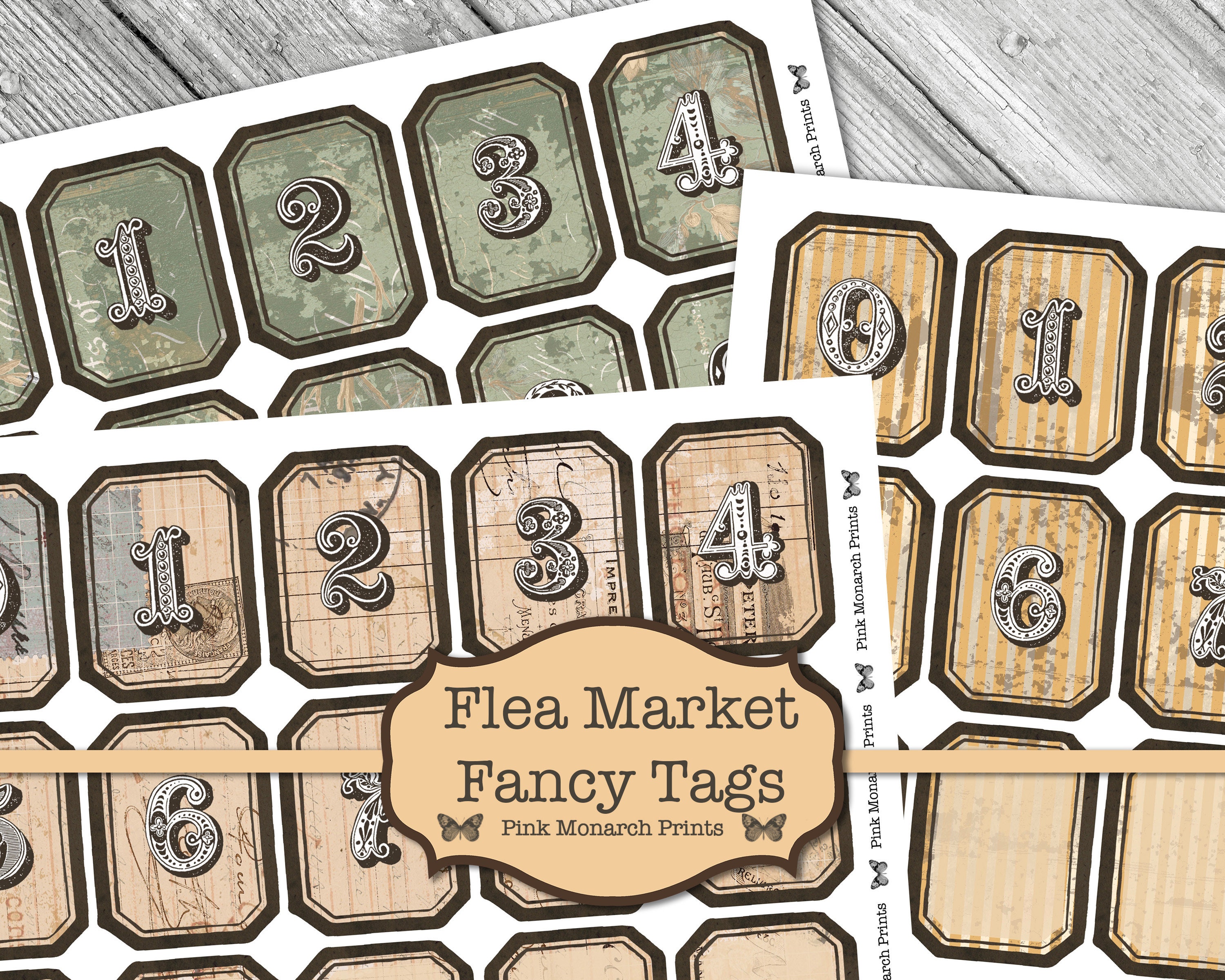 White Flea Market Tags Off