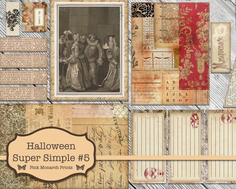 Halloween Super Simples 5, Junk Journal Kit, Junk Journal, Folio, Junk ...