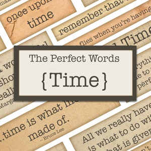 Time Quotes, Digital Inspirational Words, Printable Junk Journaling ...