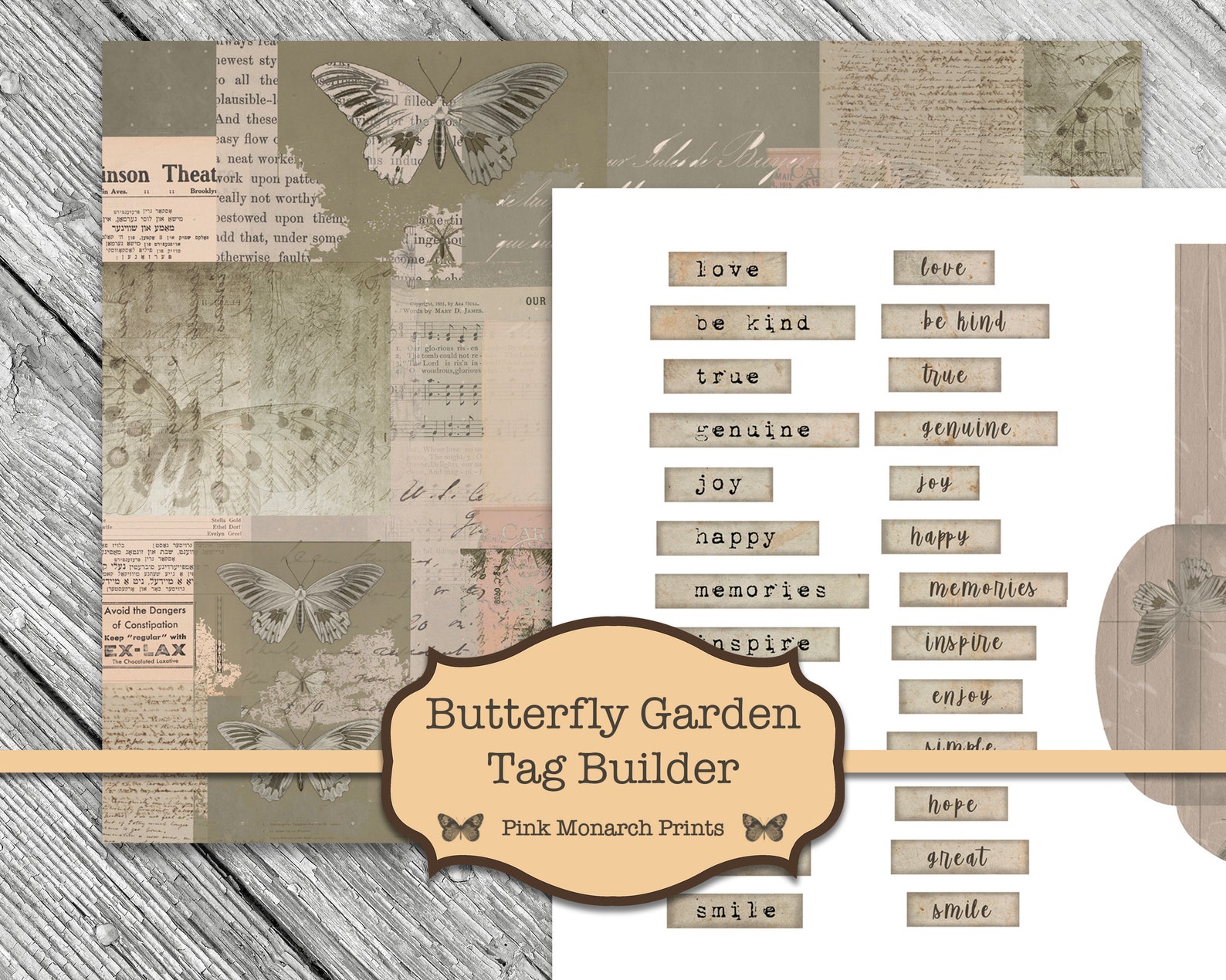 Vintage Tag Builder Junk Journal Kit Junk Journaling - Etsy