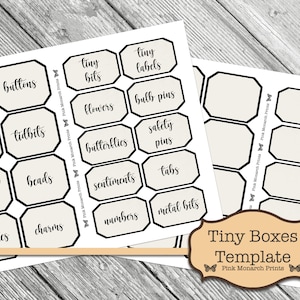 Tiny Boxes Template: Printable Junk Journal Ephemera (digital Download ...