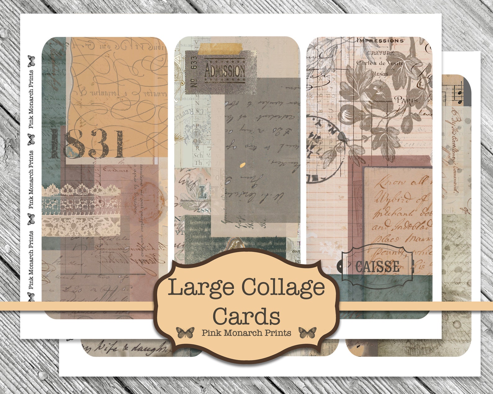 Digital Collage Sheets Collage Papers Junk Journal Digital - Etsy