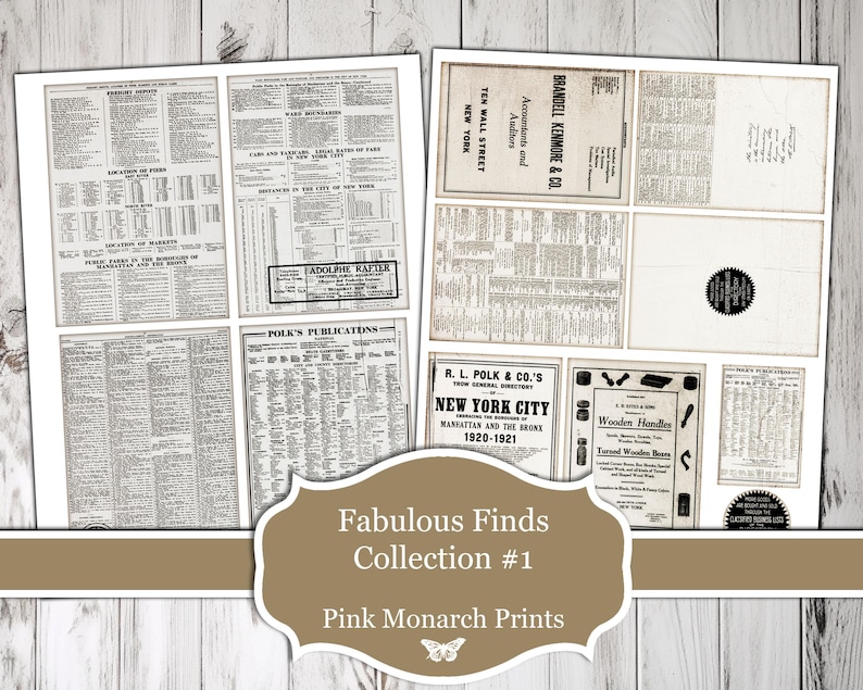 Fabulous Finds Collection #1, True Vintage Elements, Stamped Labels ...