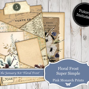 Frosted Floral Super Simple, January 2024 Sub Kit, Junk Journal Kit ...