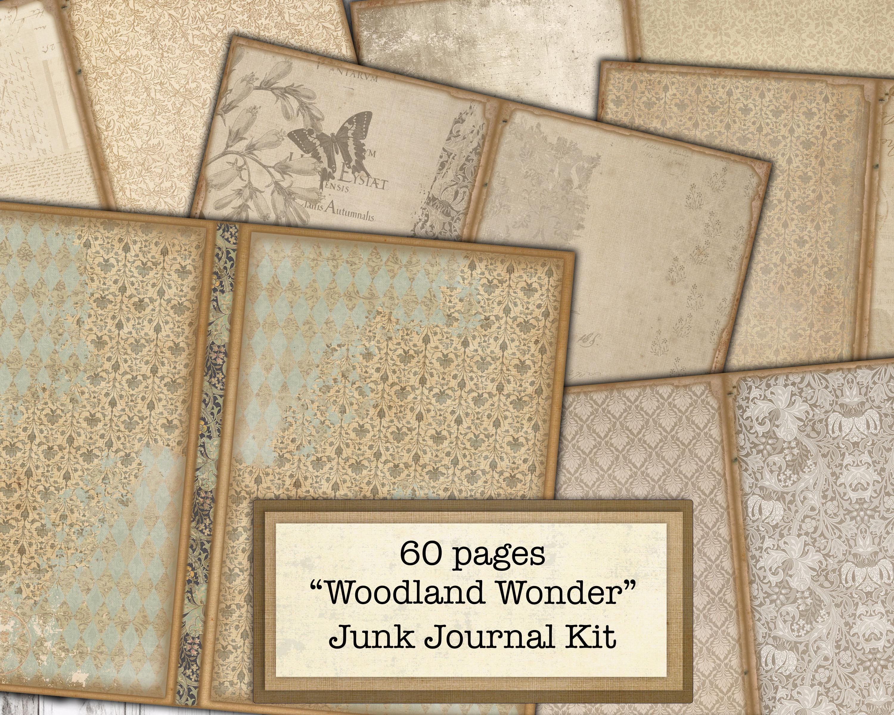 Woodland Wonder Junk Journal Kit: 60 Pages, Large Printable ...