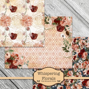 Whispering Florals, Junk Journal Kit, Digital Junk Journal, Junk ...