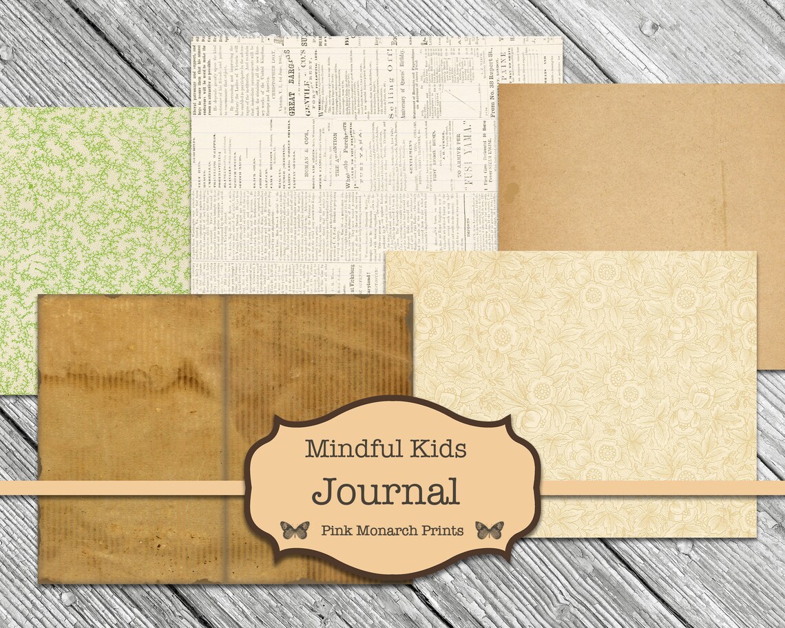Mindfulness Journal for Kids, Junk Journal Kit , Homeschooling Journal ...