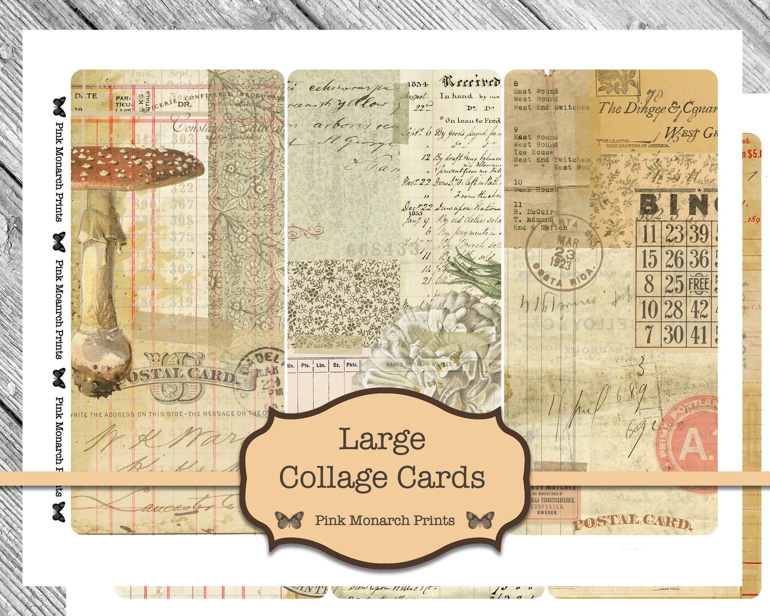 Junk Journaling Kit, Digital Collage Sheets, Collage Papers, Junk ...