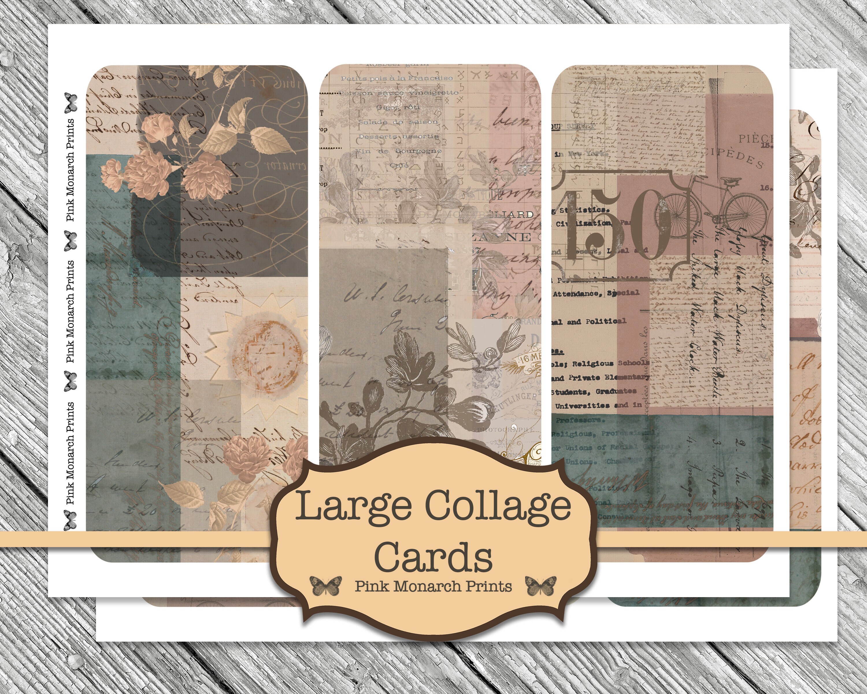 Digital Collage Sheets Collage Papers Junk Journal Digital - Etsy Canada