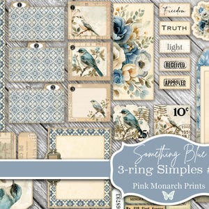 Something Blue Junk Journal Kit #3: Scrapbooking Folio (digital ...