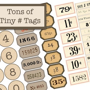 Junk Journal Kit, Junk Journaling Ephemera, Digital Number Stickers ...