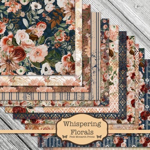 Whispering Florals, Junk Journal Kit, Digital Junk Journal, Junk ...