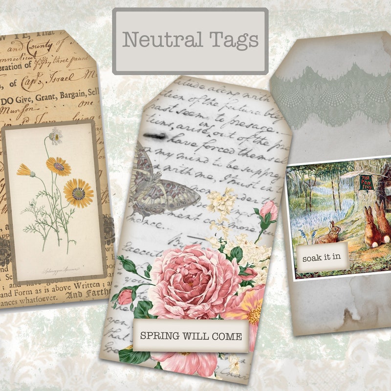 Handmade Journal Tags - Etsy
