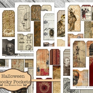 Halloween Spooky Pockets, Junk Journal Kits, Haunted Junk Journal ...