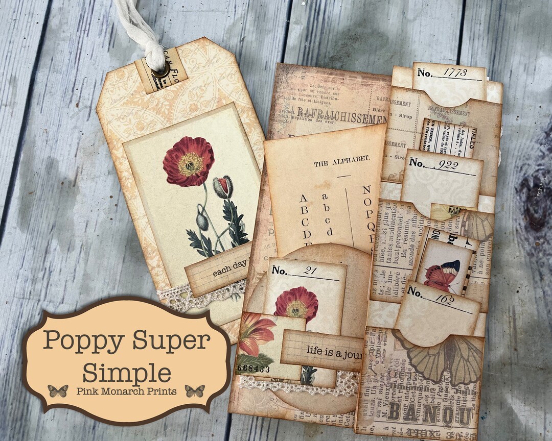 Poppy Super Simple, Junk Journal Kit, Junk Journal, Folio, Junk ...