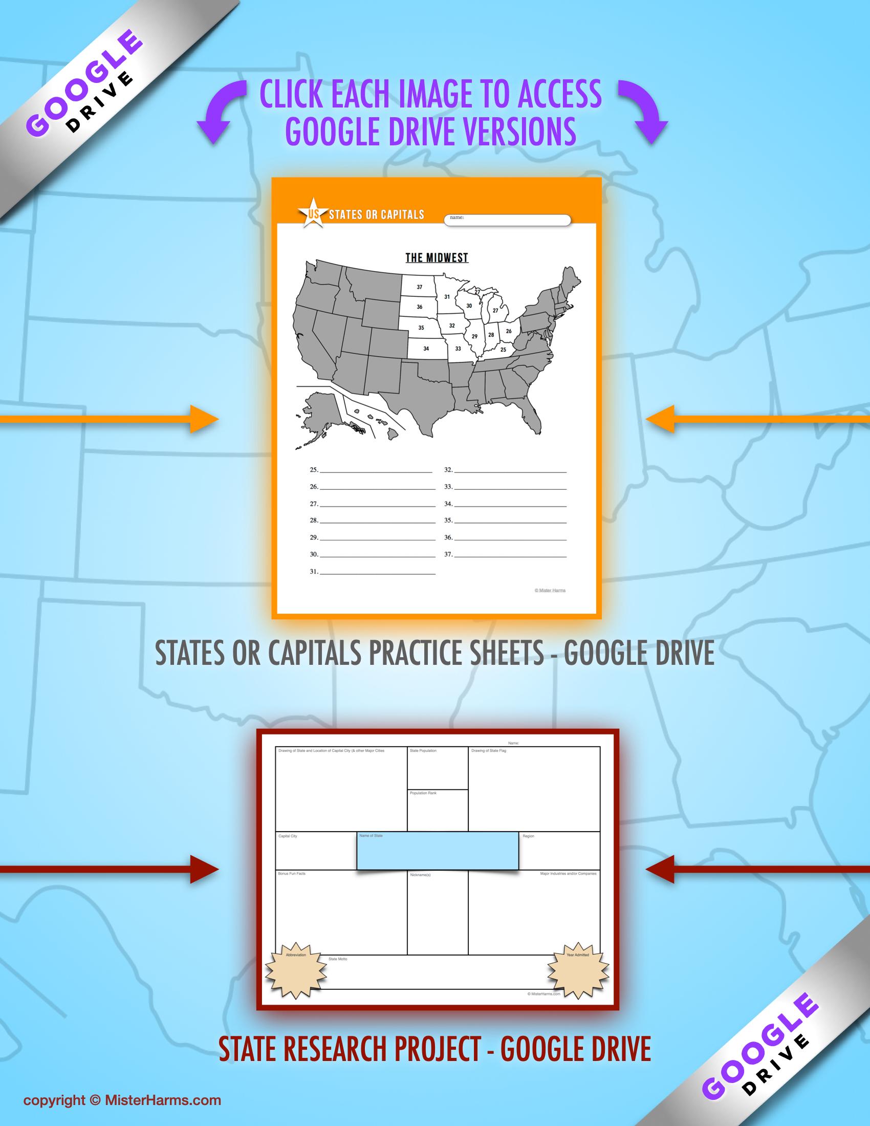 50 States and Capitals Activities | Worksheet Bundles | U.S. Geography ...
