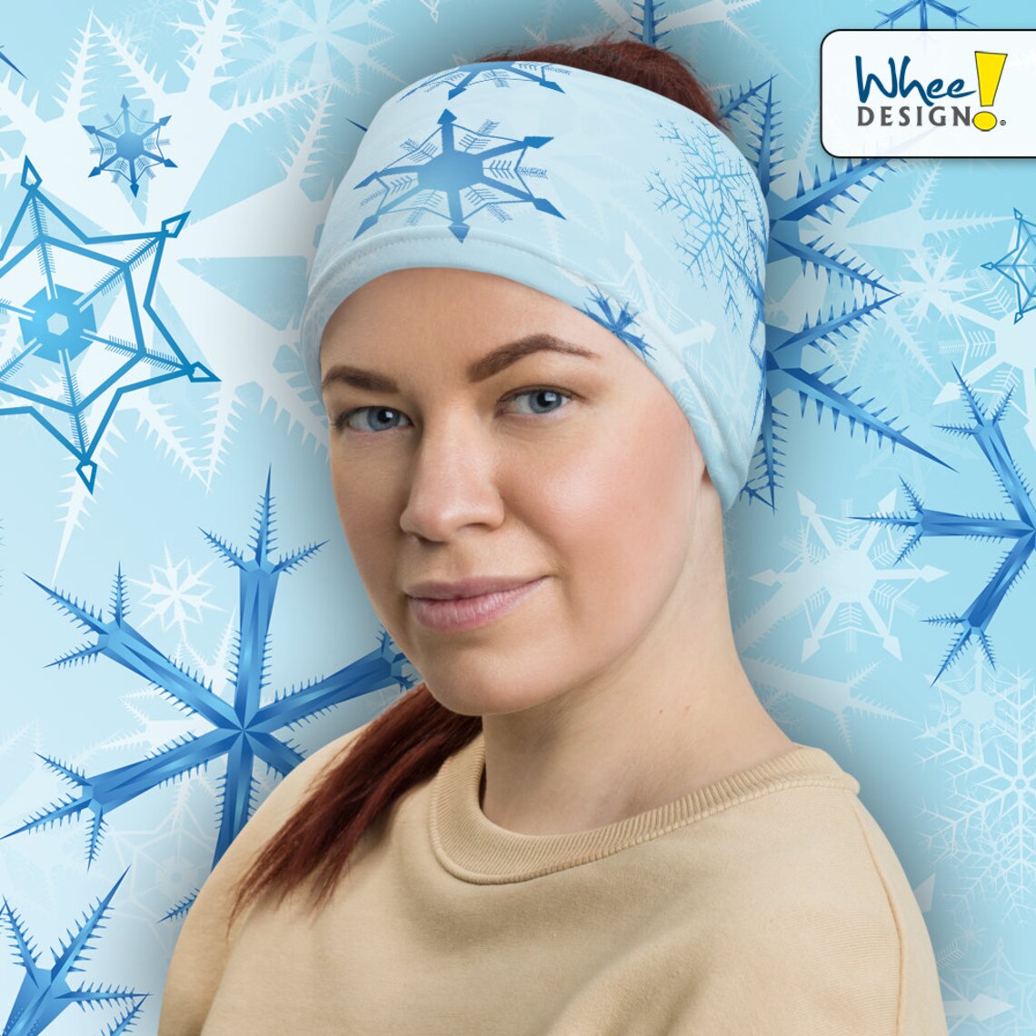 Winter Blue Icy Snow Neck Gaiter/face Mask | Etsy