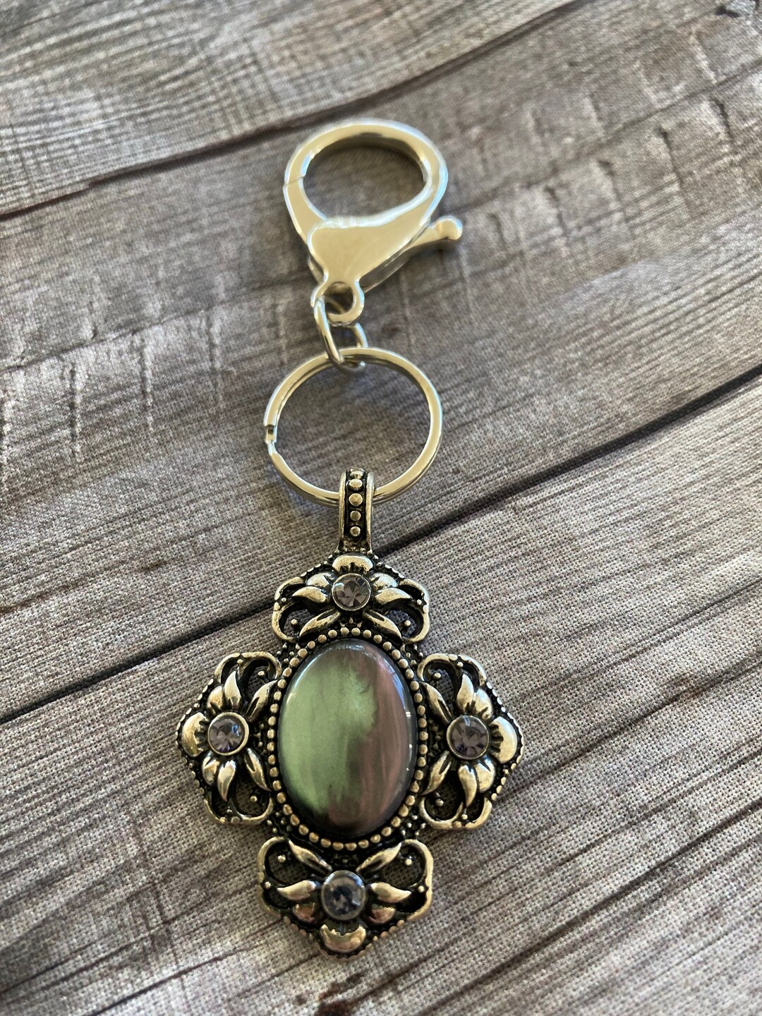 Gift Ready Vintage Keychain Silver Vintage Keychain Victorian Keychain ...