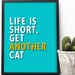 Funny Cat Print - Cat Sleeping - Cat Poster - Cat Owner Gift - House ...