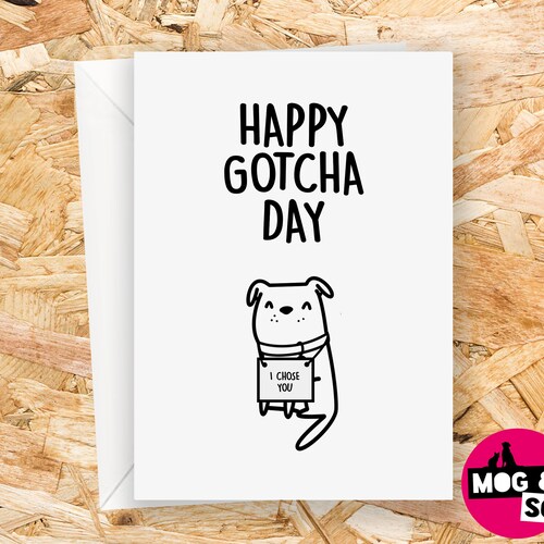 Personalised Happy Gotcha Day Card Dog Adoption Card New Dog - Etsy