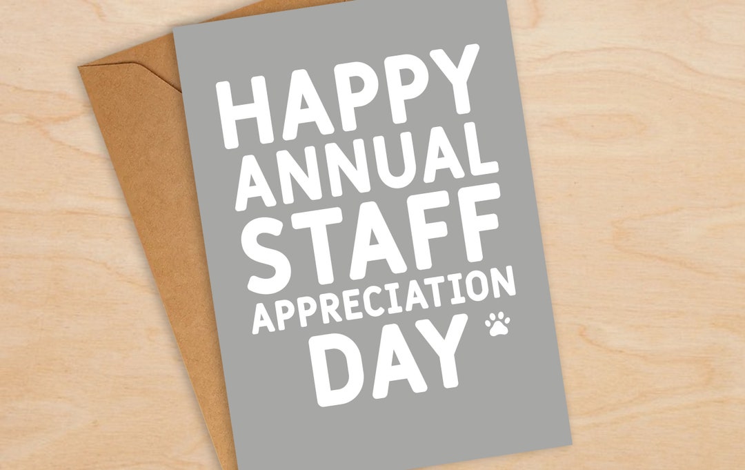 Cat Staff Appreciation Day Cat Birthday Card Card From the Cat Funny ...