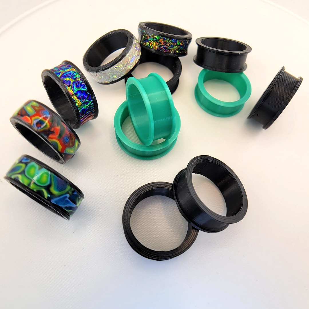 Channel Inlay Ring Blanks for Polymer Clay Baking Ring Base Form Core ...