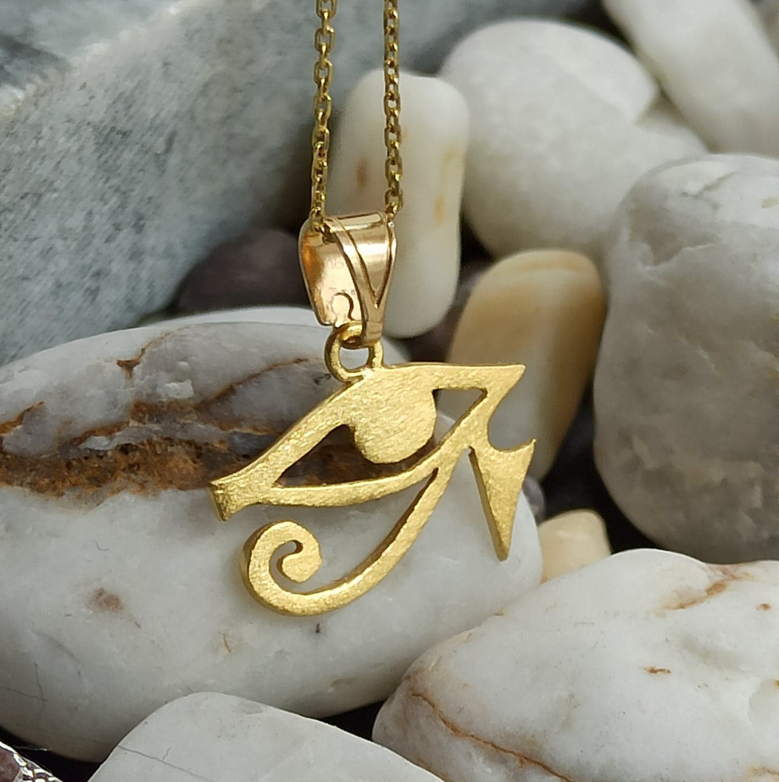 Eye of Ra Necklace Solid Gold 14k,egyptian Symbols Necklace,necklace ...