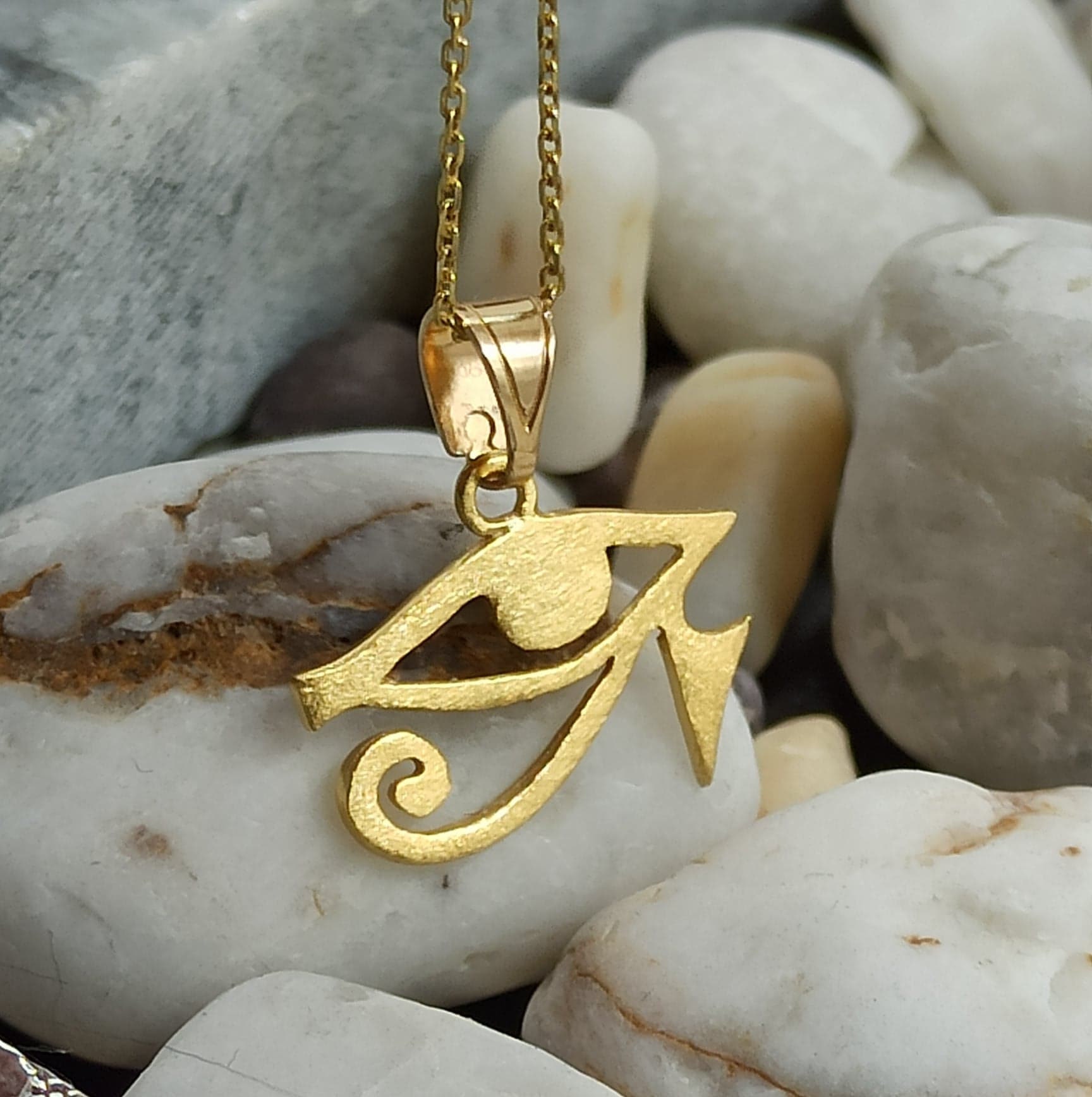 Eye of Ra Necklace Solid Gold 14k,egyptian Symbols Necklace,necklace ...